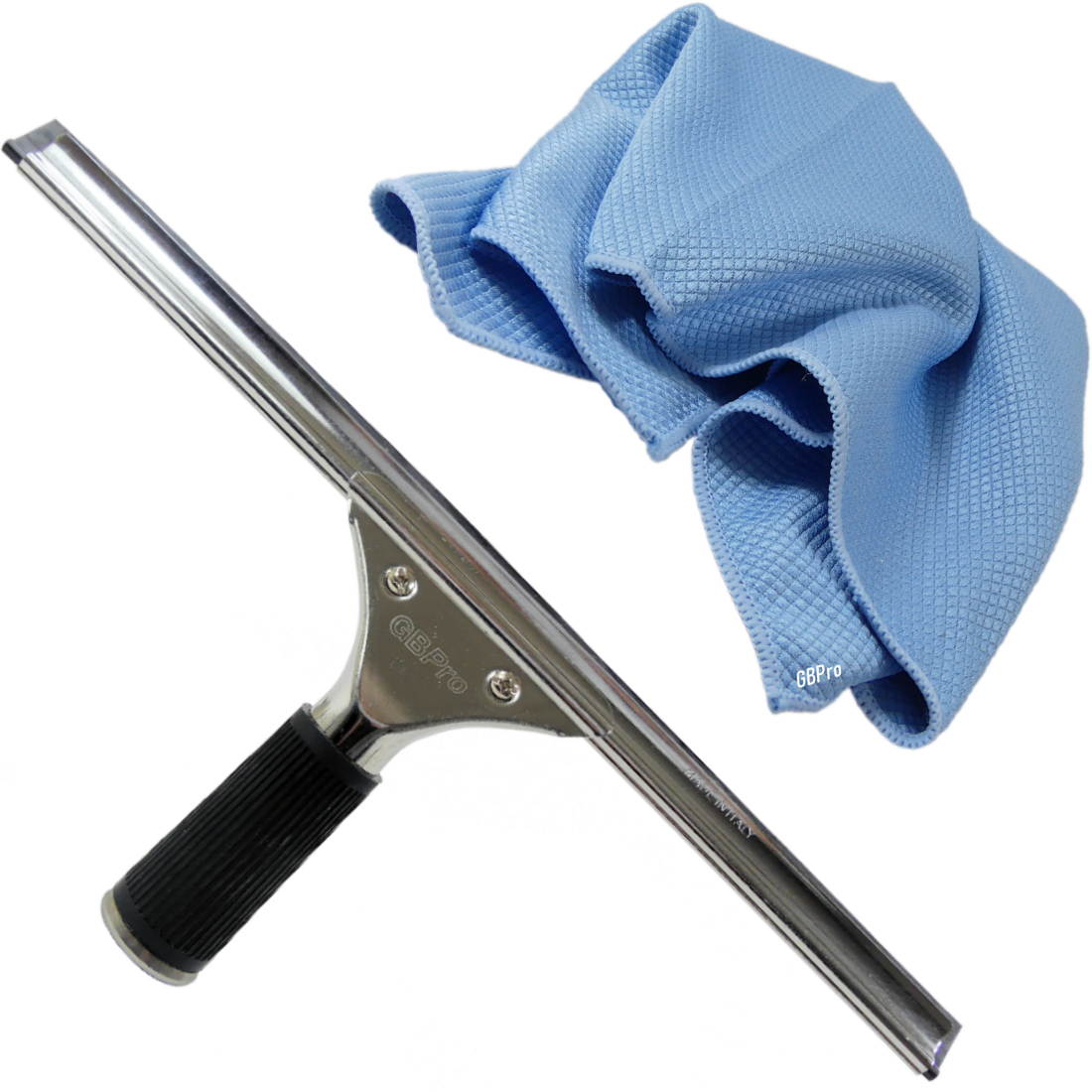 GBPro Professional Stainless Window Squeegee 35cm/14" Wiper Combi 'Set ...