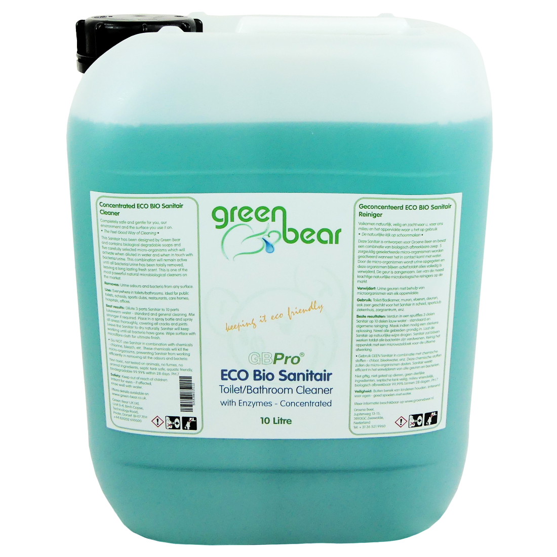Sanitair Bio Sanitary Toilet Cleaner - 10L - Green Bear